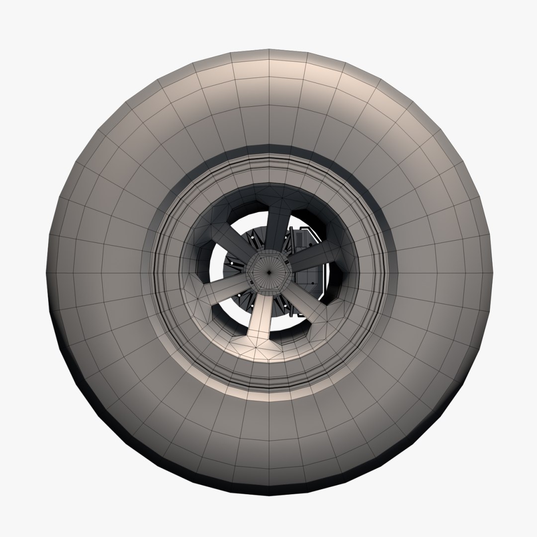 3d Model Vintage F1 Wheel