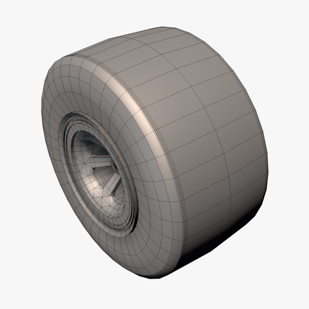 3d Model Vintage F1 Wheel