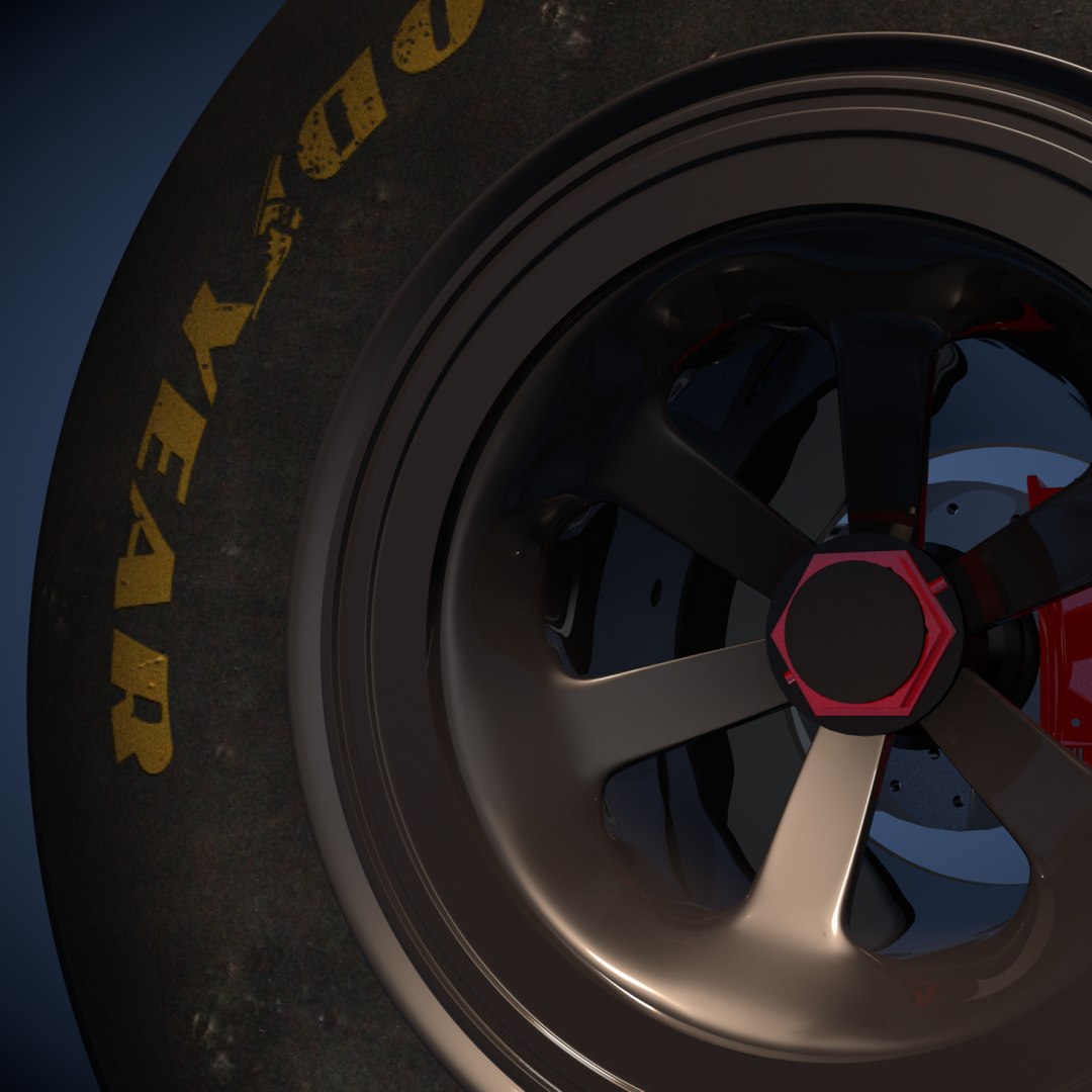 3d Model Vintage F1 Wheel