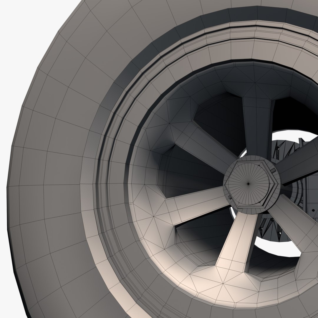 3d Model Vintage F1 Wheel