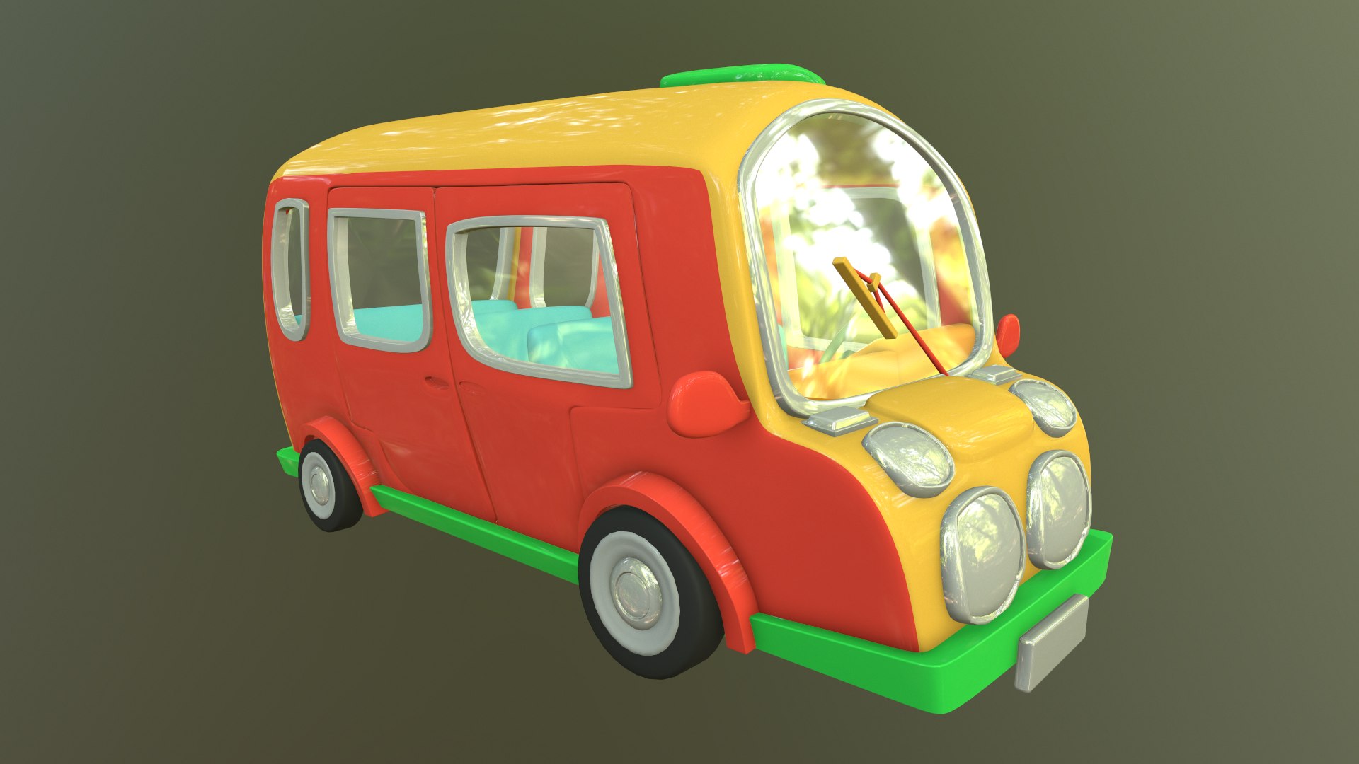 Bus Cartoons 3D Model - TurboSquid 1385851