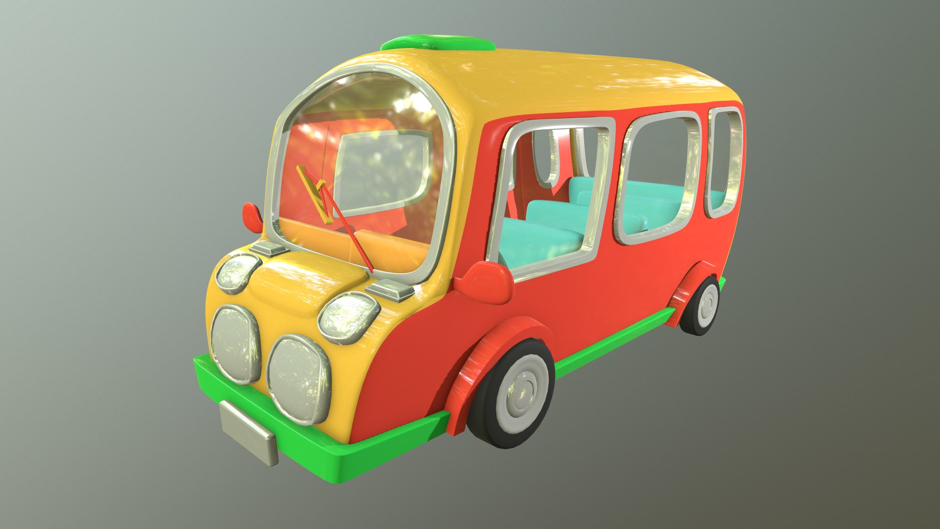Bus Cartoons 3D Model - TurboSquid 1385851