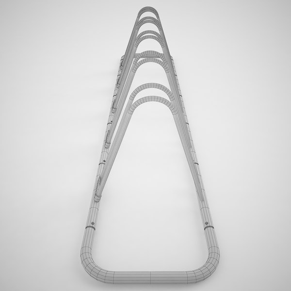 free bicycle parking rack 3d model