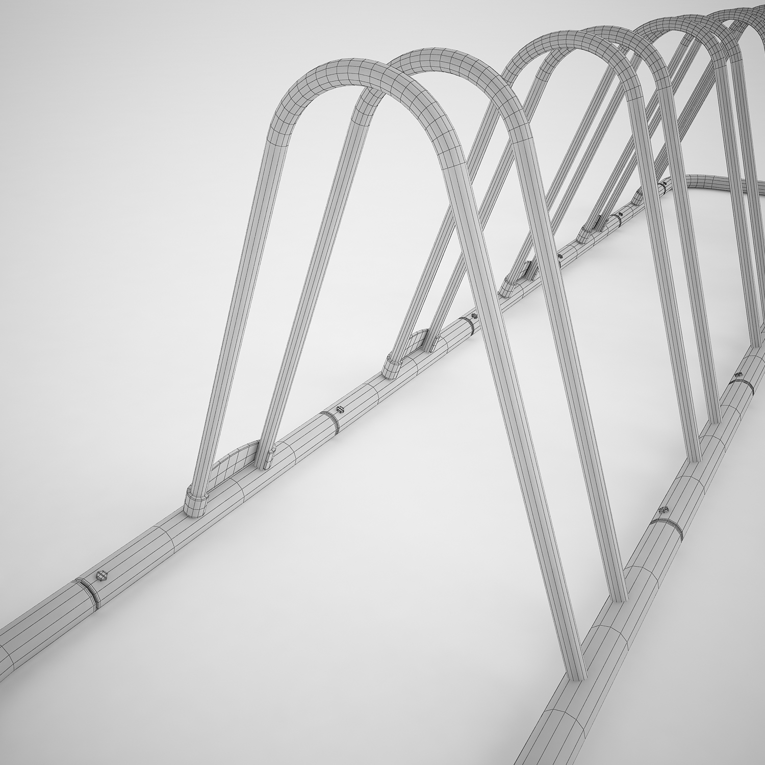 free bicycle parking rack 3d model