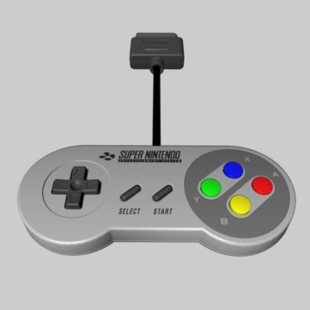 3d Super Nintendo Joypad Model