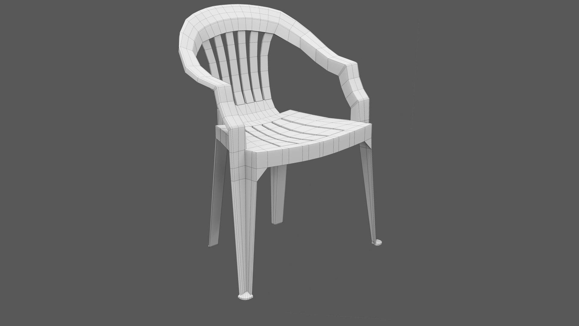 3D Red Plastic Chair Model - TurboSquid 1906775