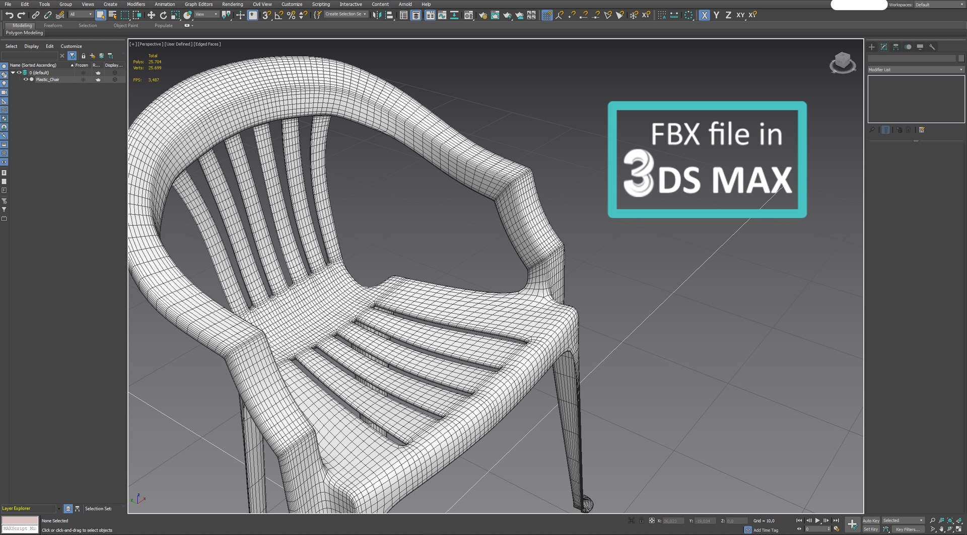 3D Red Plastic Chair Model - TurboSquid 1906775