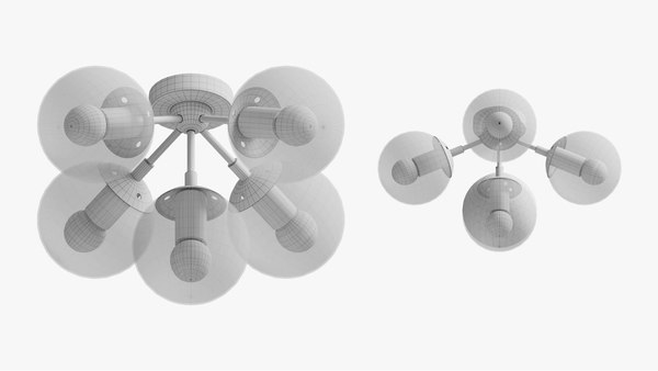 Ceiling lamp modo 5 brass color 3D - TurboSquid 1989441