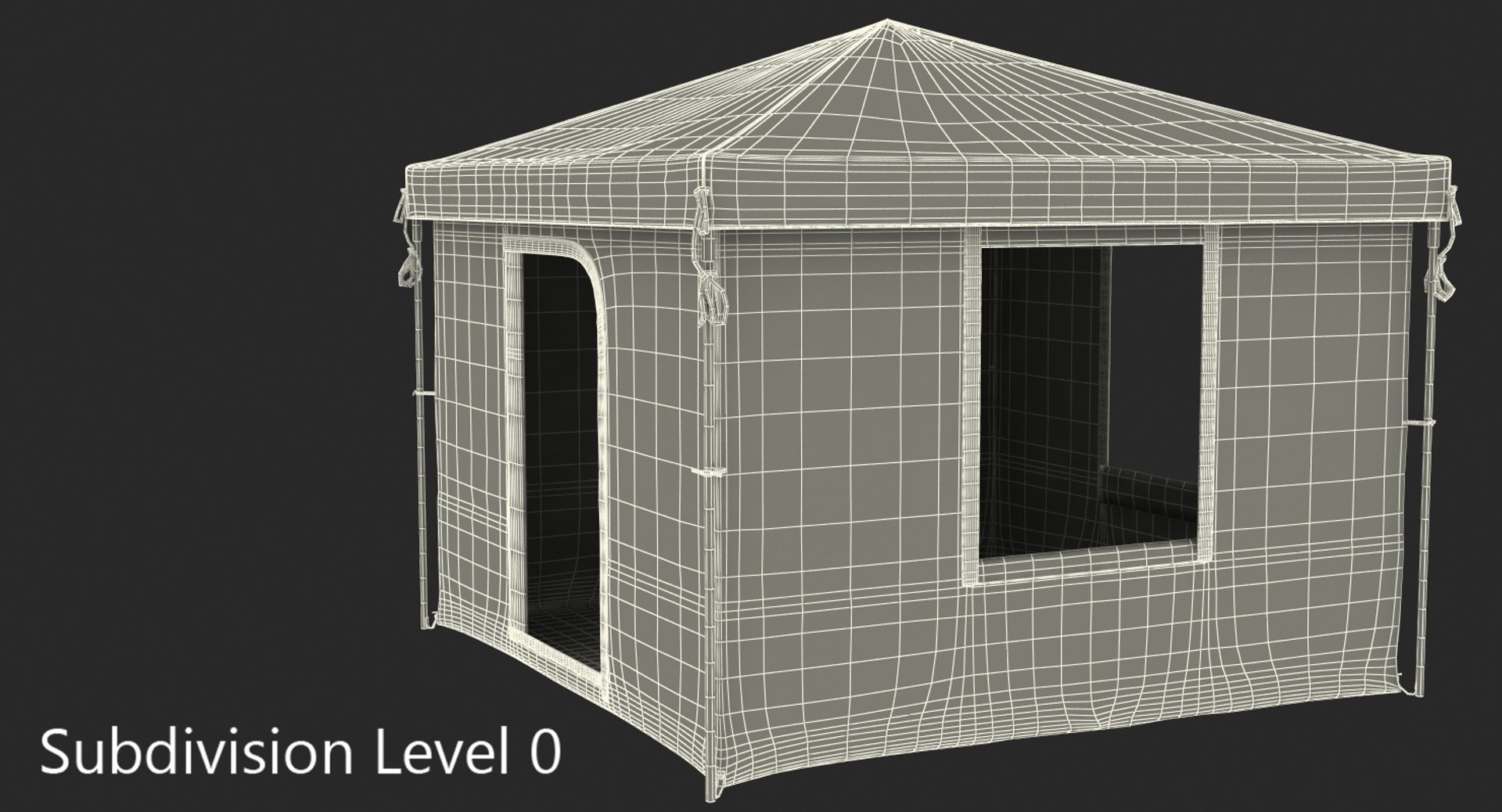 4 Person Cabin Camping 3d Model