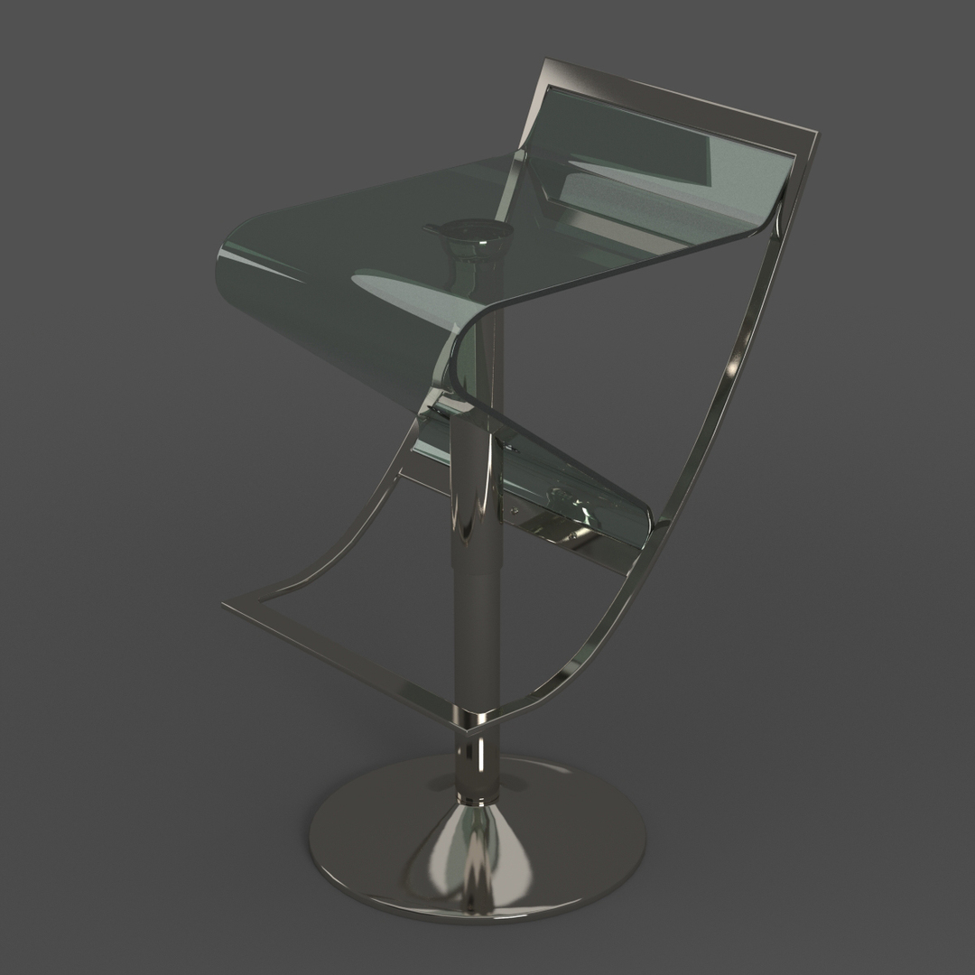 Modern Bar Stool - 3d Model