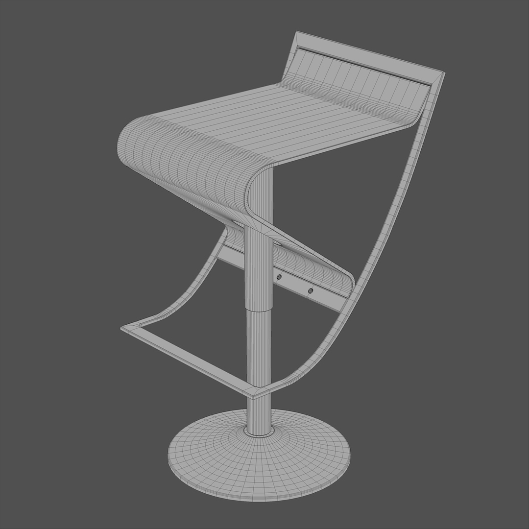 Modern Bar Stool - 3d Model
