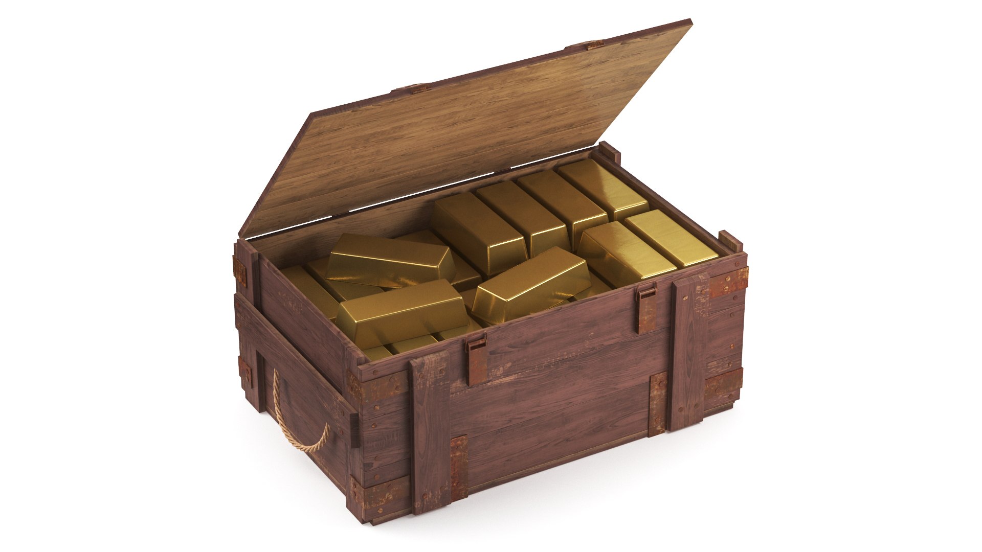 Gold Bars Box Model - TurboSquid 2129715
