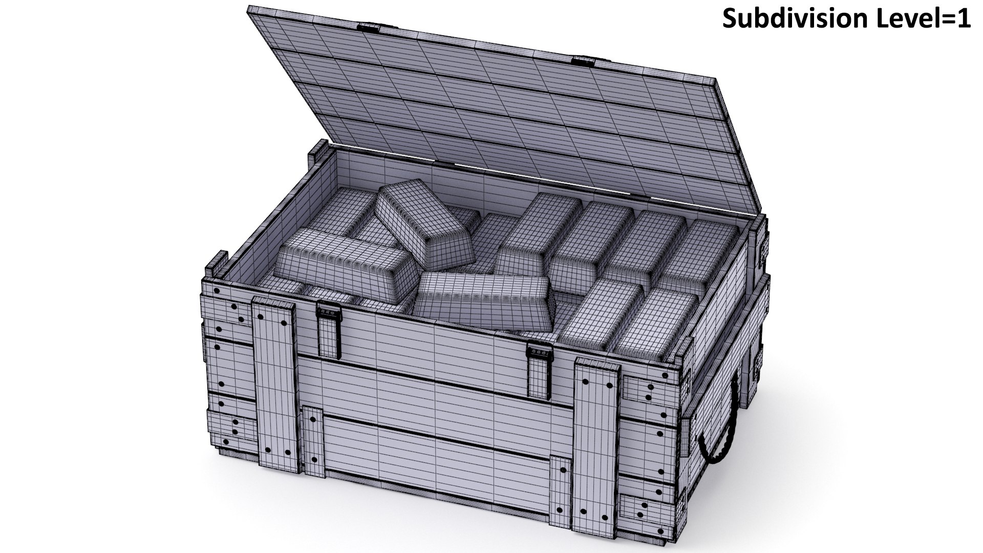 Gold Bars Box model - TurboSquid 2129715