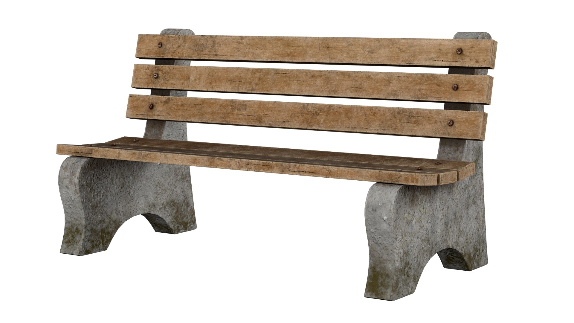 Old Bench 3D Model - TurboSquid 2064255