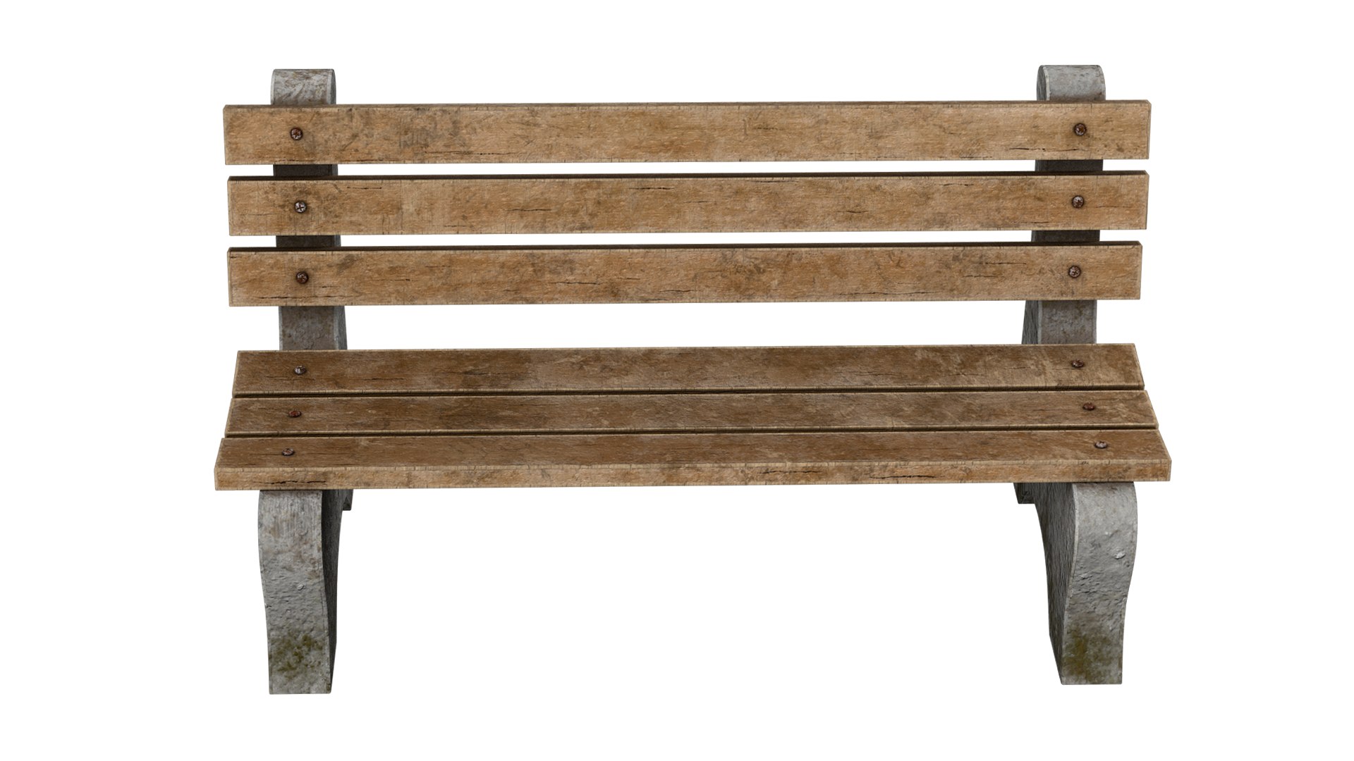 Old Bench 3D Model - TurboSquid 2064255