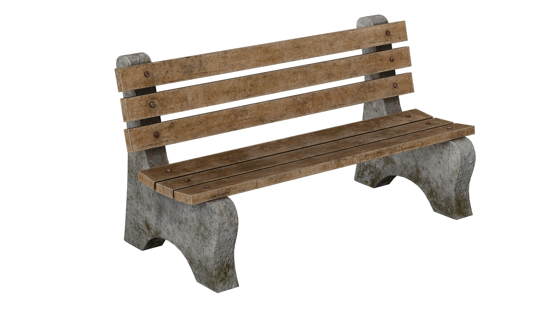 Old Bench 3D Model - TurboSquid 2064255