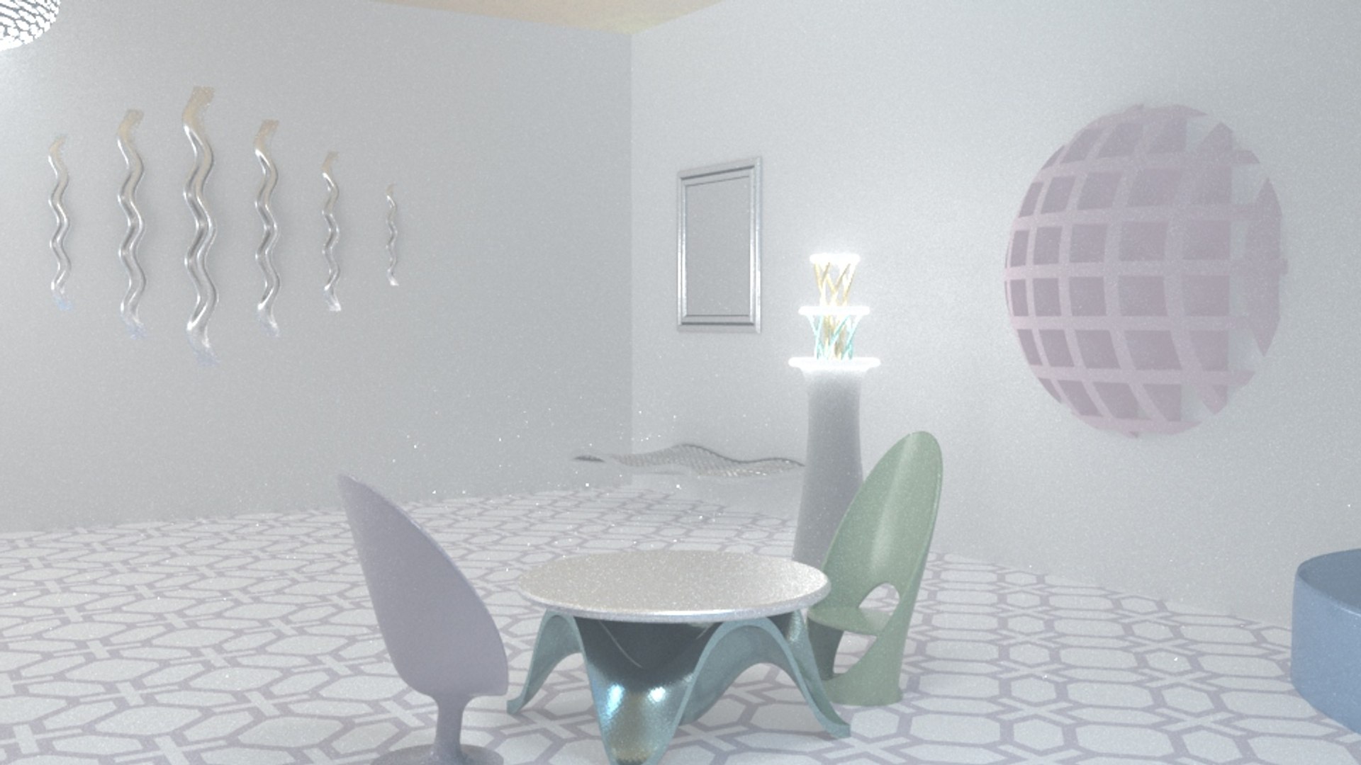 3D Futuristic Room interior - TurboSquid 1916596
