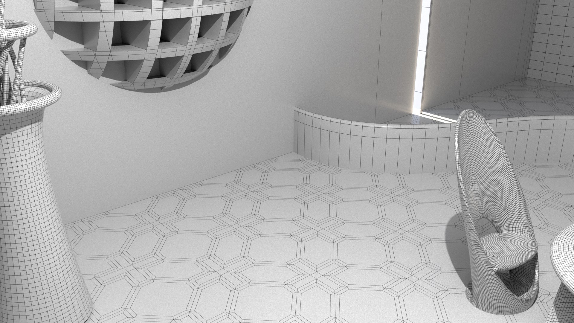 3D Futuristic Room Interior - TurboSquid 1916596