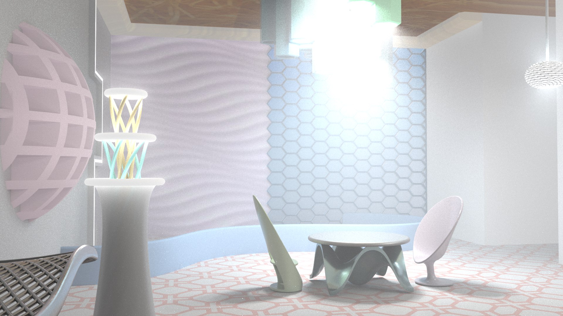 3d Futuristic Room Interior Turbosquid 1916596 