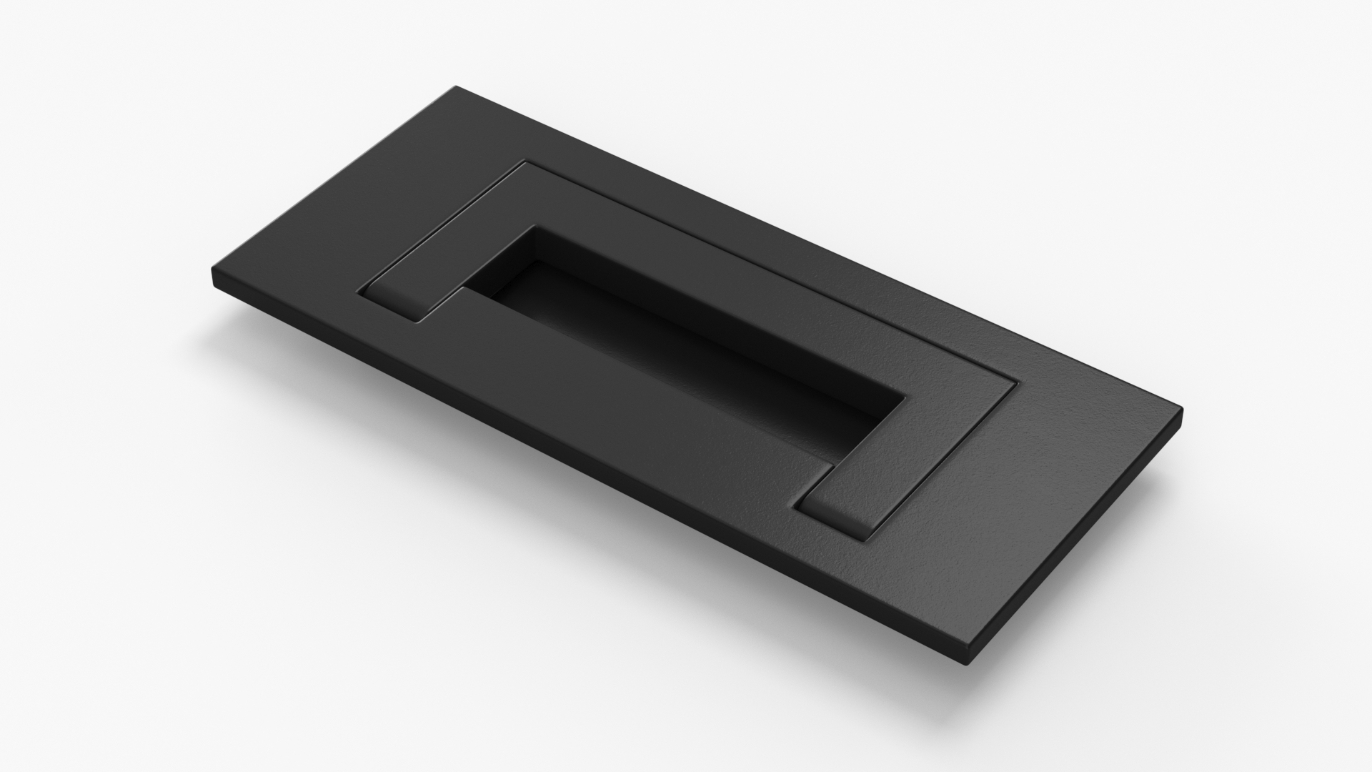 Kitchen Cabinet Handle Recessed Rectangular Black 3D Model - TurboSquid ...