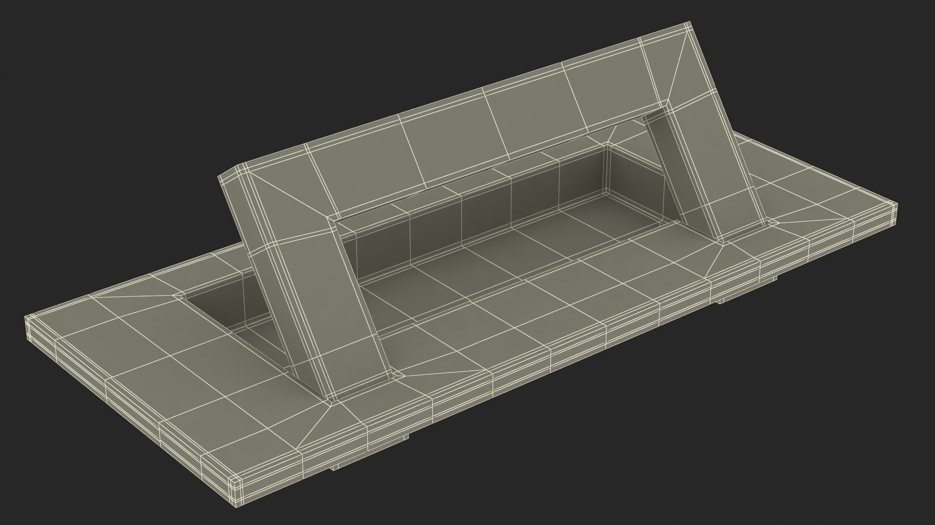 Kitchen Cabinet Handle Recessed Rectangular Black 3D Model - TurboSquid ...