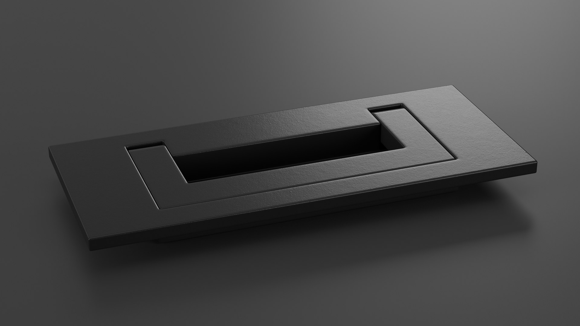 Kitchen Cabinet Handle Recessed Rectangular Black 3D Model - TurboSquid ...
