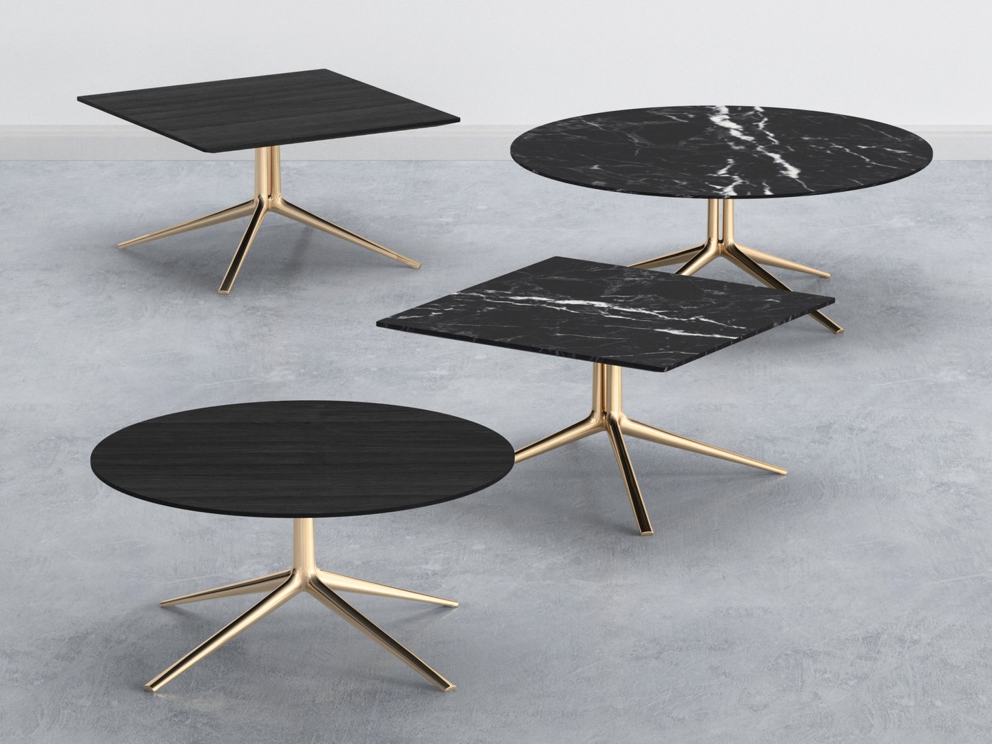 Mondrian Small Tables 3D Model - TurboSquid 1172510