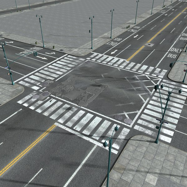 Road Intersection Texture