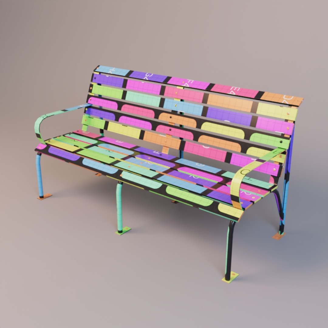 Free Park Bench Model - TurboSquid 2240281
