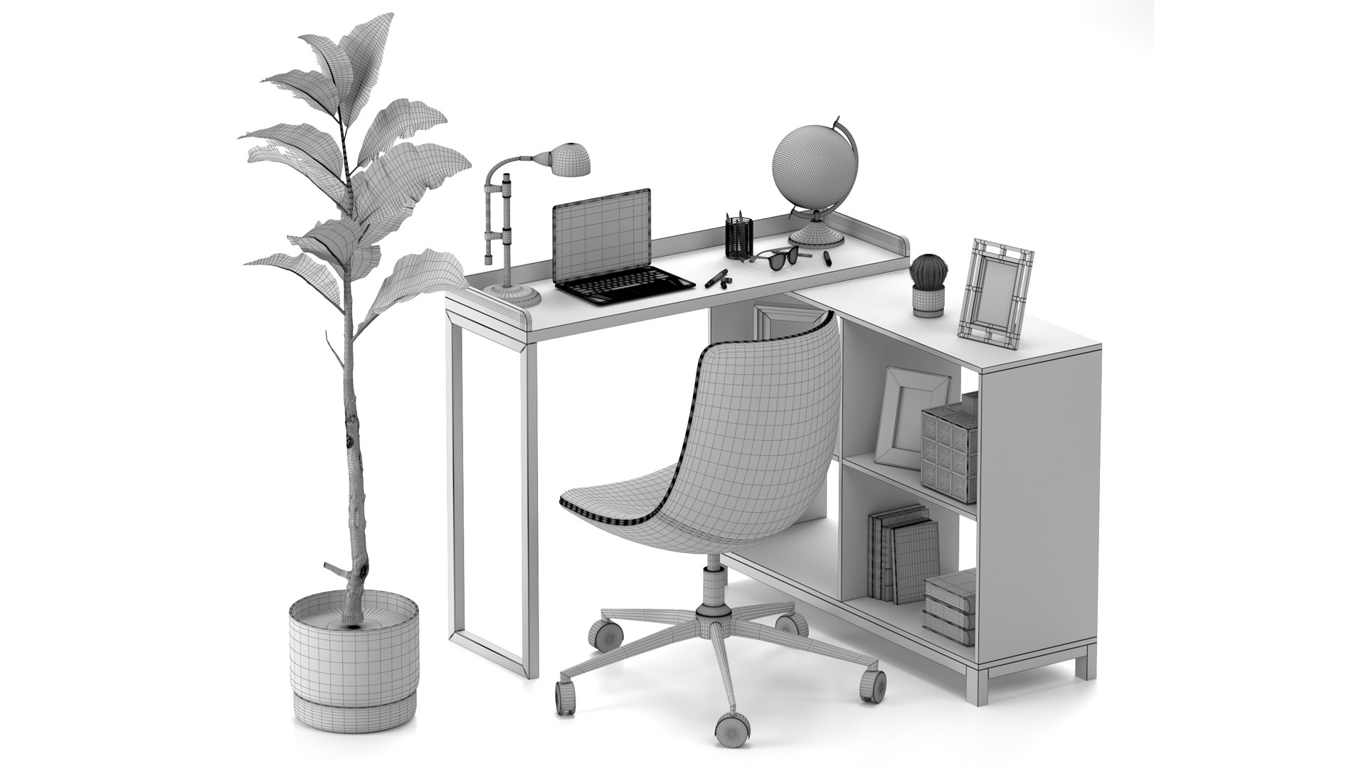 3D Apple Home Office Workspace Set - TurboSquid 2070006