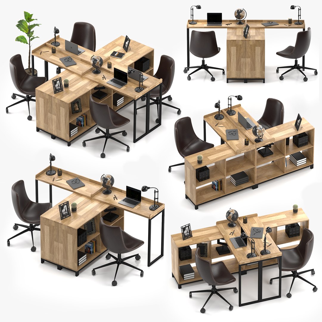 3D Apple Home Office Workspace Set - TurboSquid 2070006