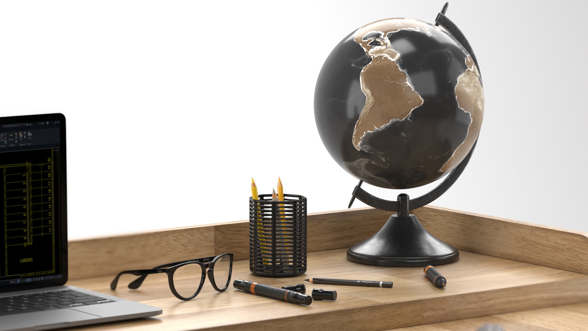 3D Apple Home Office Workspace Set - TurboSquid 2070006