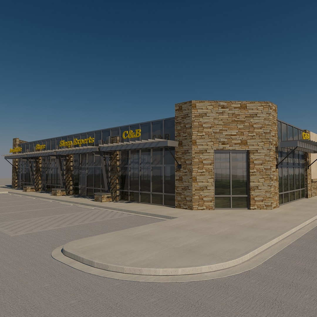 3dmodel Retail Building Model - TurboSquid 1199405
