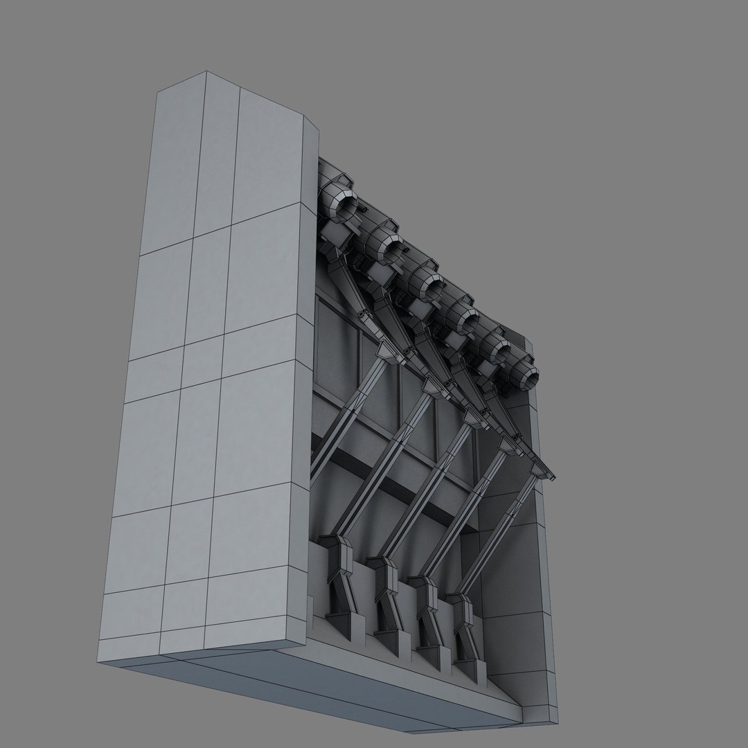 industrial air intake 3d obj