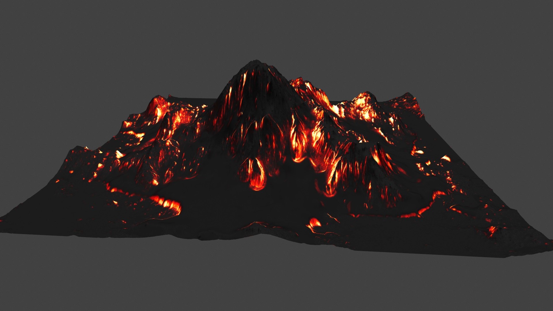 3D Volcano Model - TurboSquid 1272383