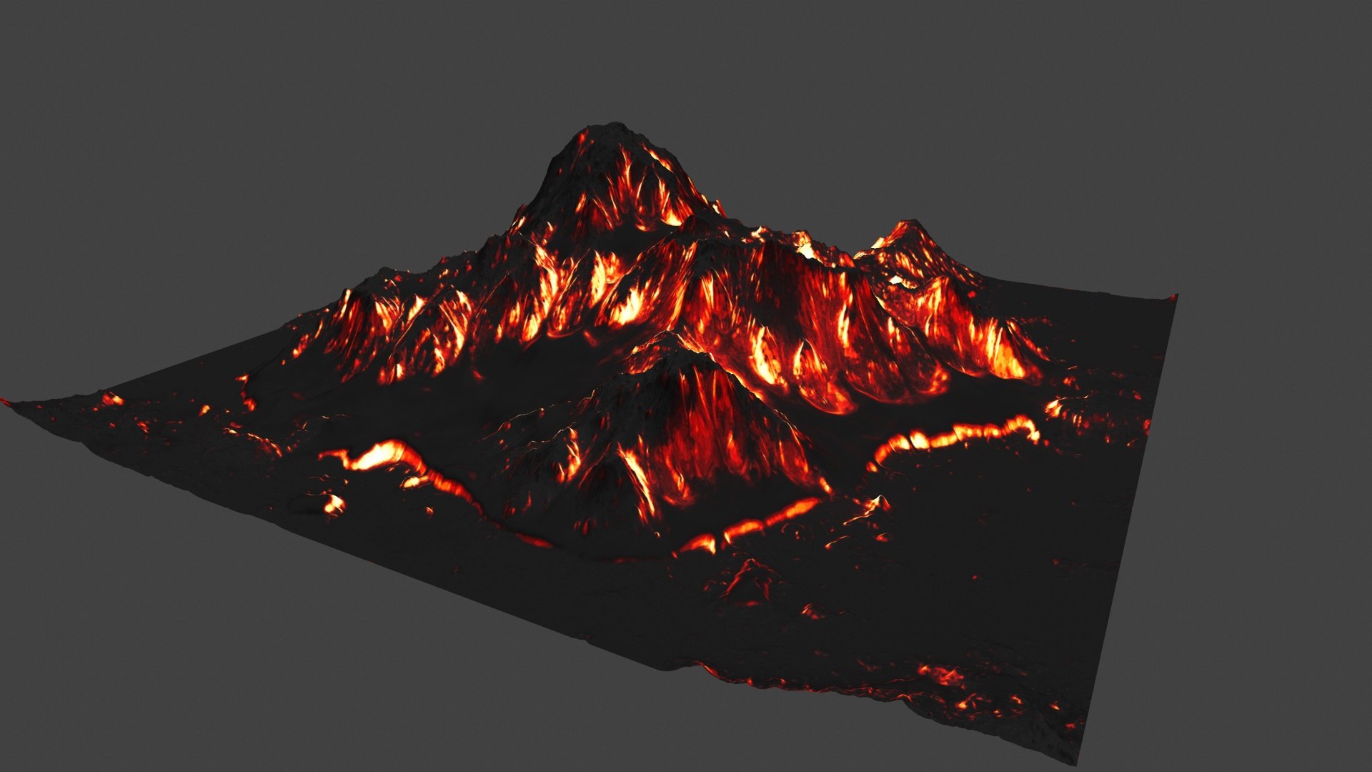 3D Volcano Model - TurboSquid 1272383