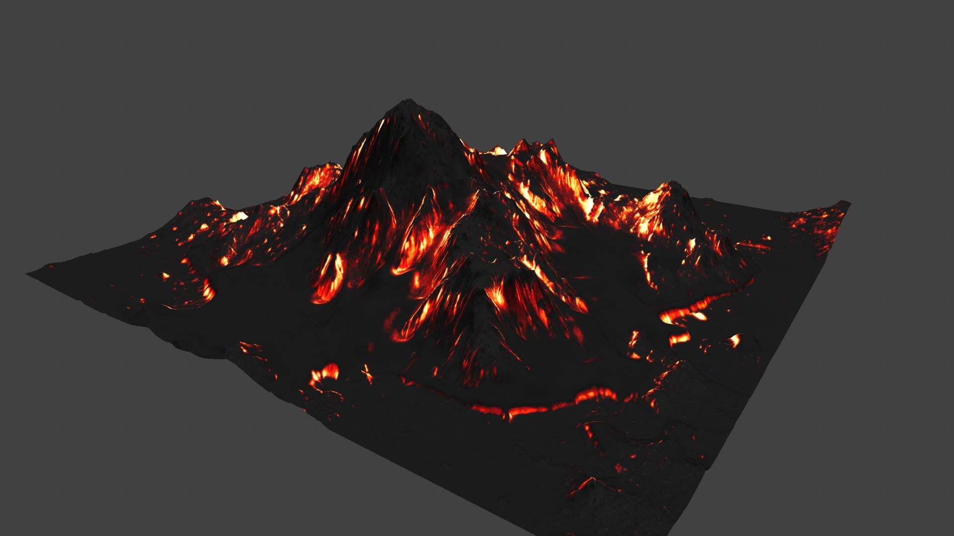 3D Volcano Model - TurboSquid 1272383