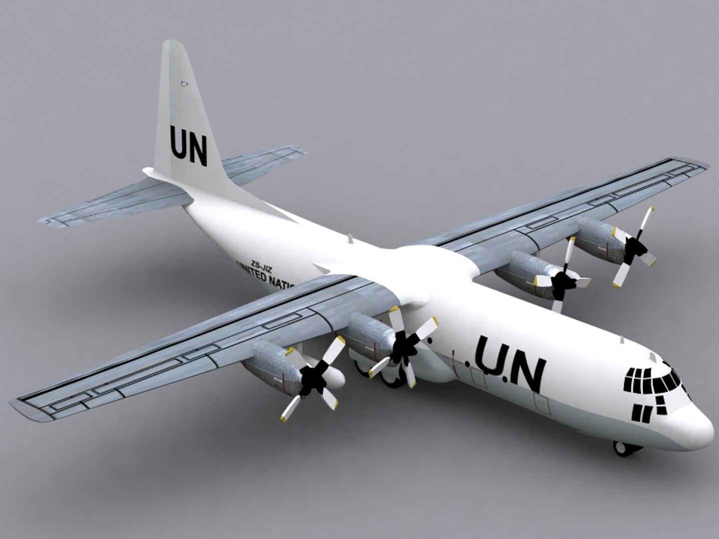 3d Model Hercules C-130 H-30 Usaf