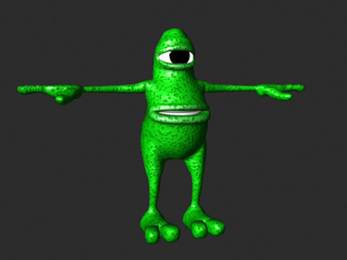 Cartoony Grokk 3d Model