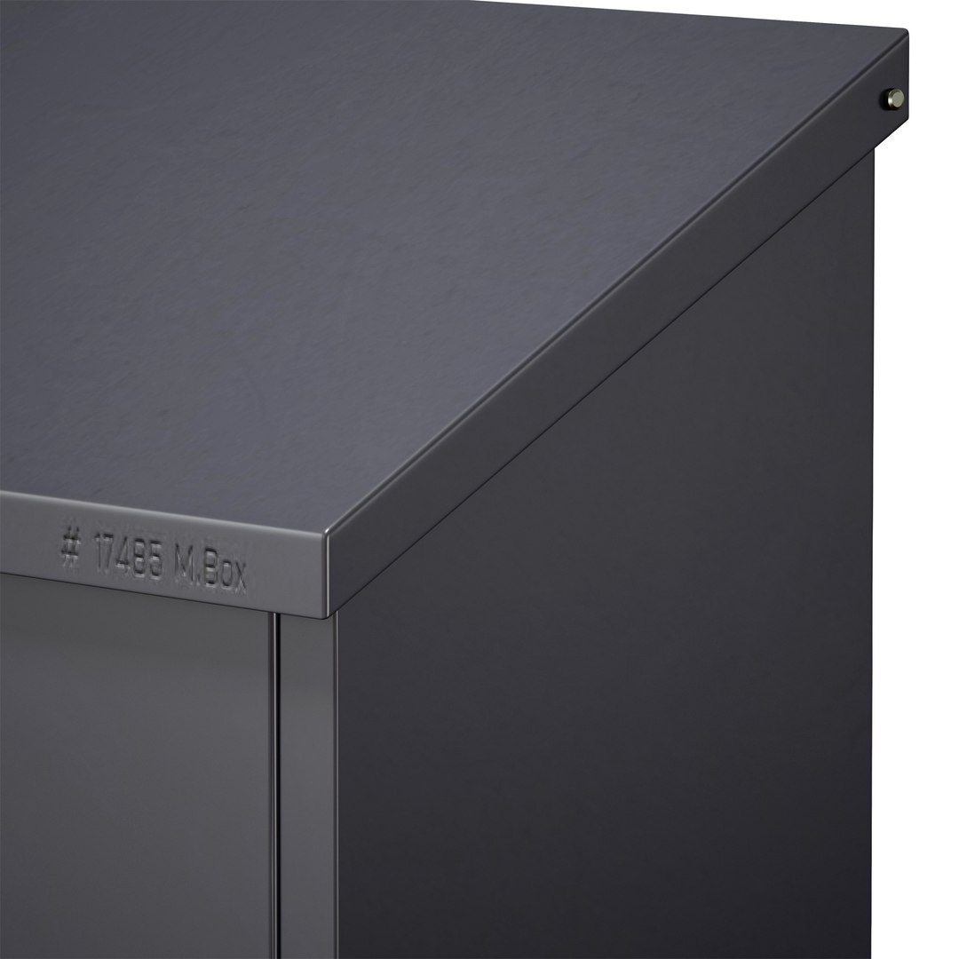 3D Model Black Metal Mailbox - TurboSquid 2006152