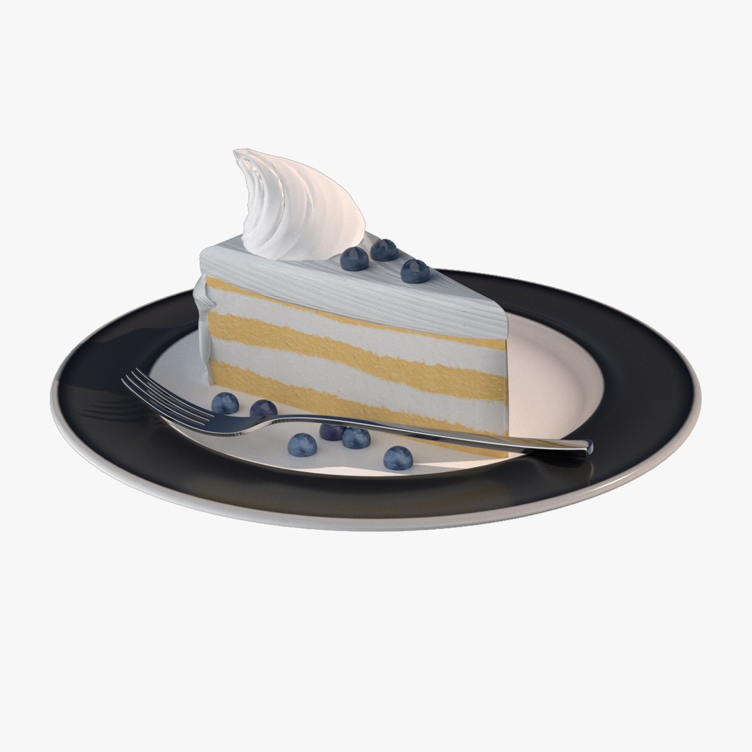 Lemon Cream Cake Model - TurboSquid 2024483