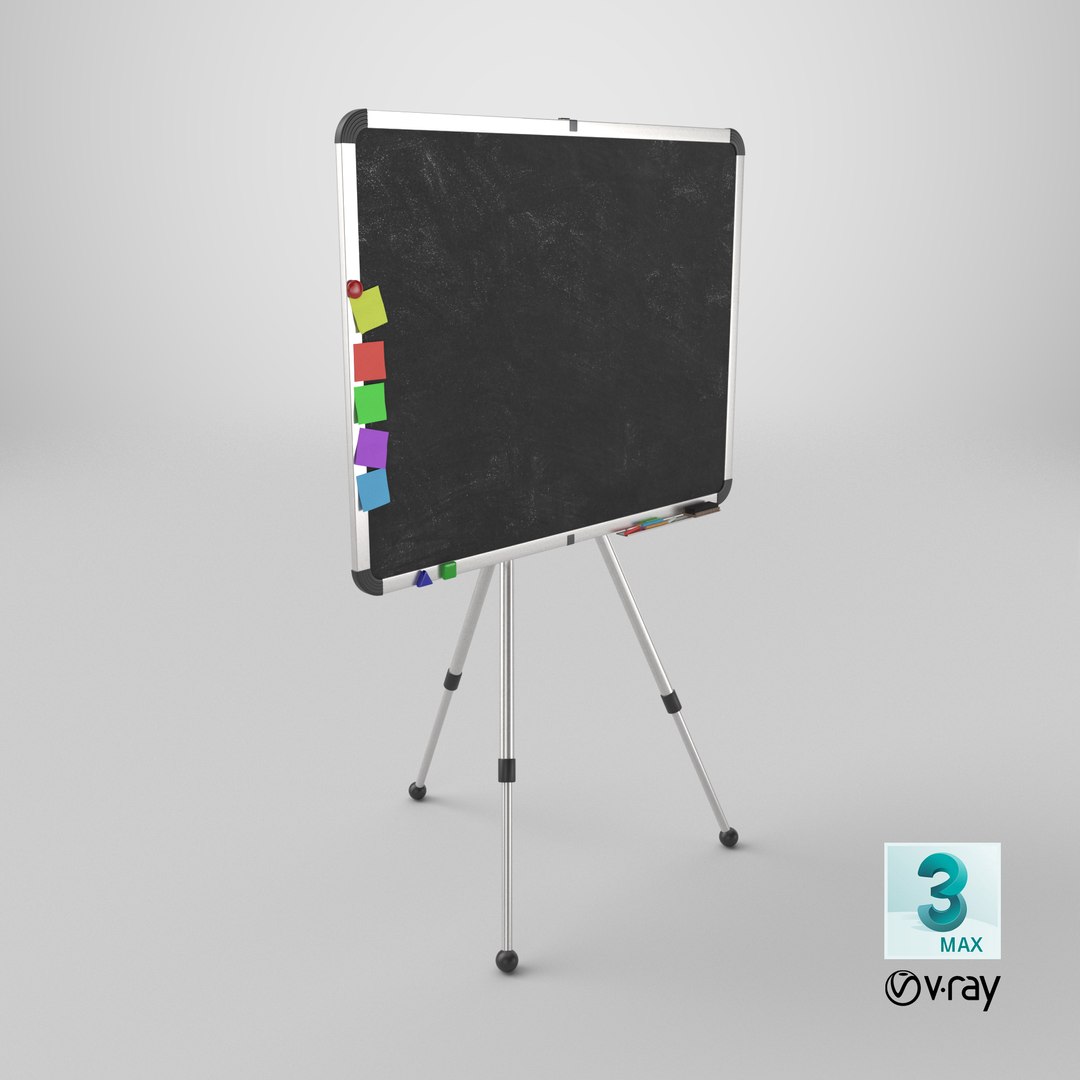 3D Customizable Metal Blackboard With Stand - Rectangular Writing Board ...
