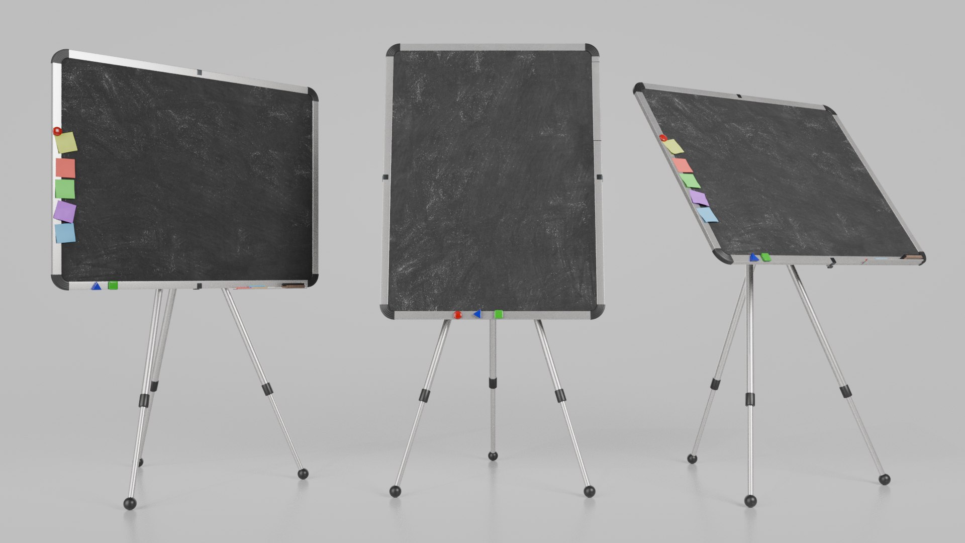 3D Customizable Metal Blackboard With Stand - Rectangular Writing Board ...