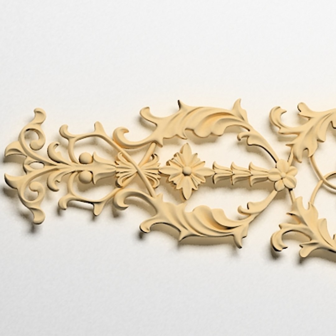 3d dxf classical decoration 3