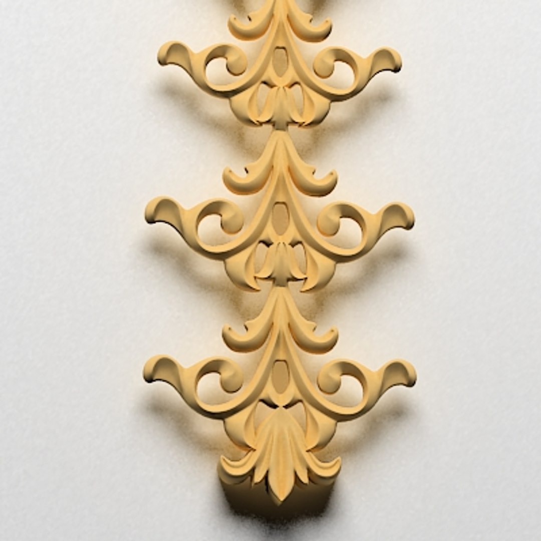 3d dxf classical decoration 3