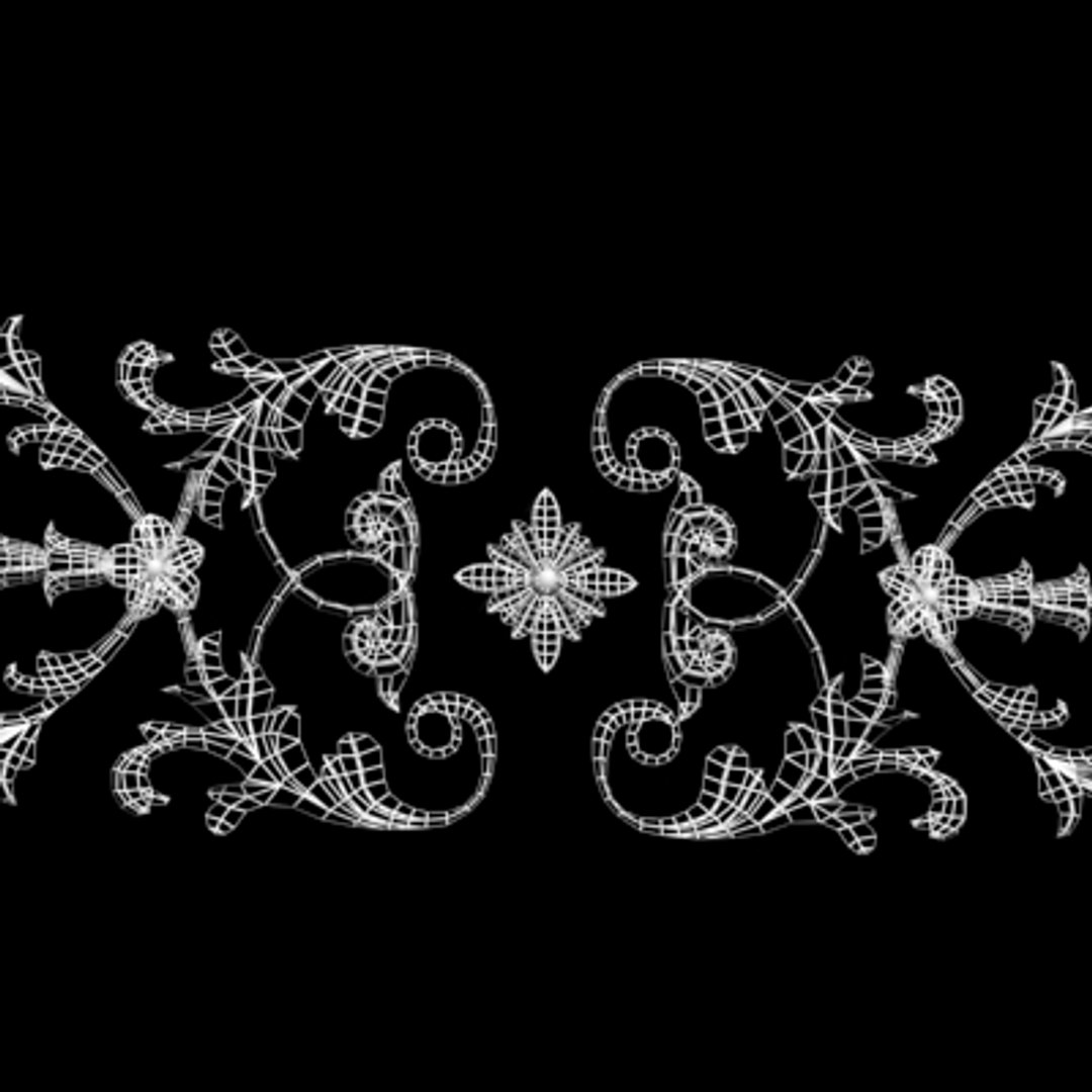 3d dxf classical decoration 3