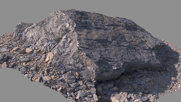 3D Ground rock collection model - TurboSquid 1713967