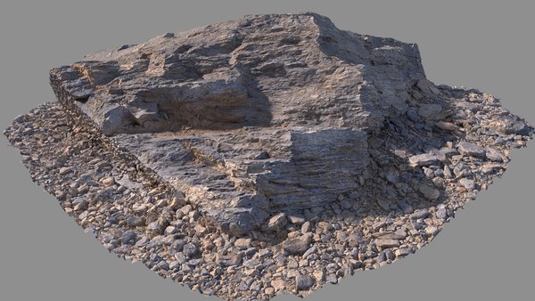 3D Ground rock collection model - TurboSquid 1713967