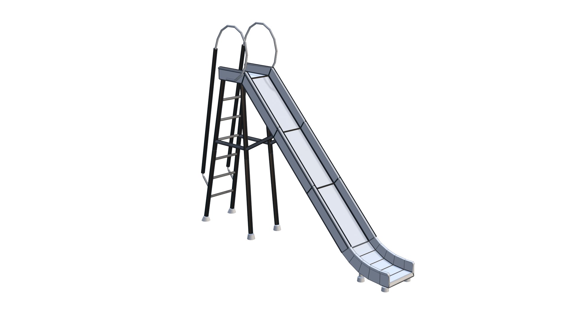 Simple Playground Slide 3D Model - TurboSquid 2376517