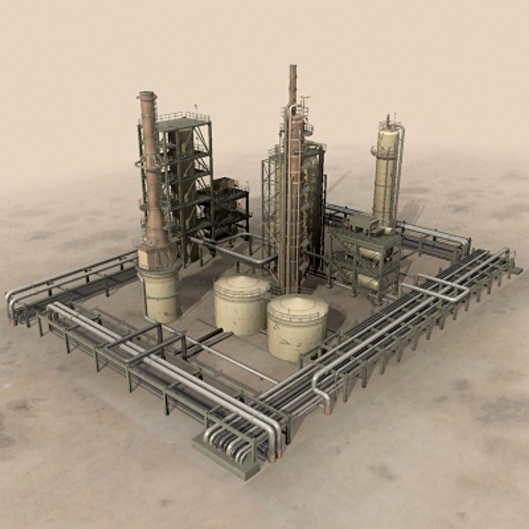 3ds max oil refinery